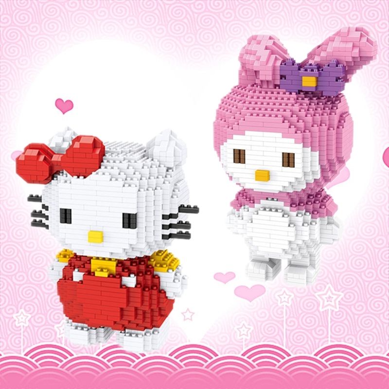 Building blocks, small particles, cartoon character dolls, micro ...