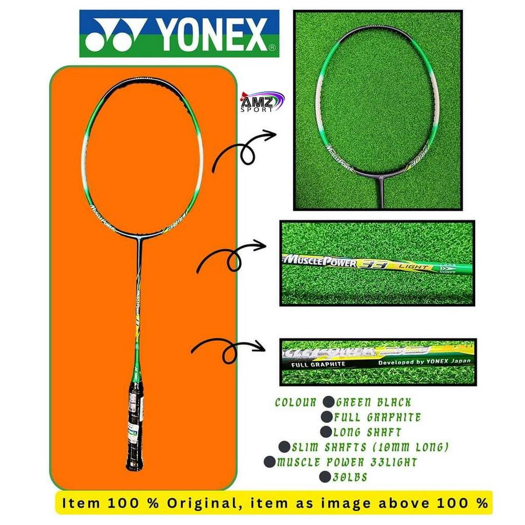 YONEX MUSCLE POWER 33 LIGHT 4UG5 30LBS * ORIGINAL *READY STOCK | Shopee ...
