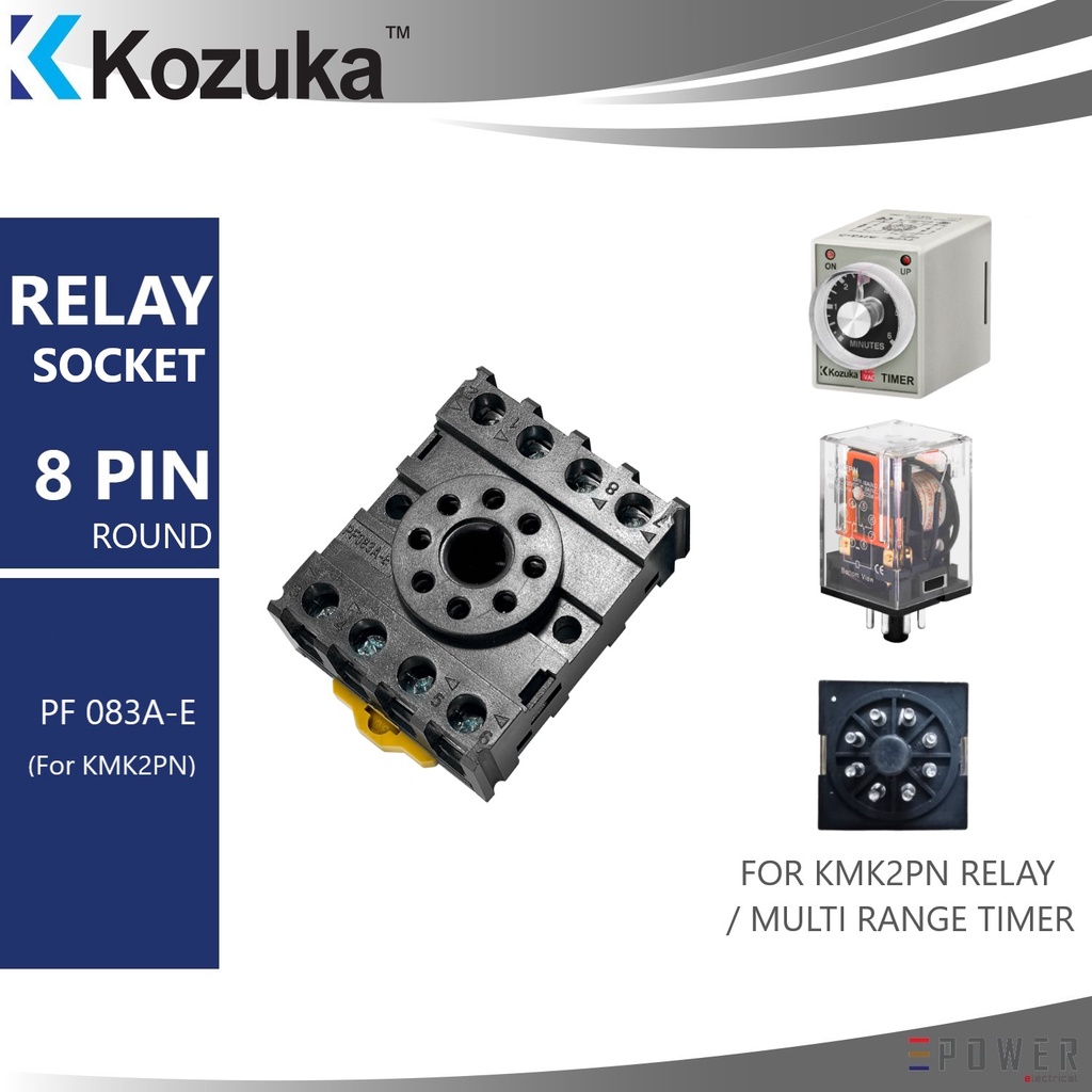 KOZUKA PF083A-E RELAY SOCKET 8PIN ROUND BASE | Shopee Malaysia