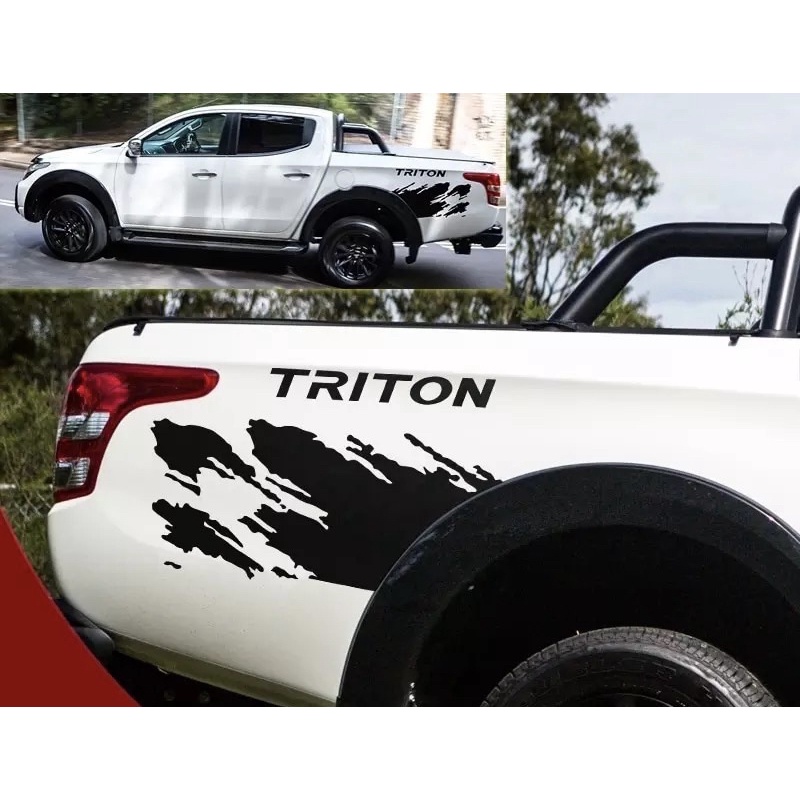 (Ready Stock) S552# Mitsubishi Triton Body Side Trunk Vinyl Decal ...