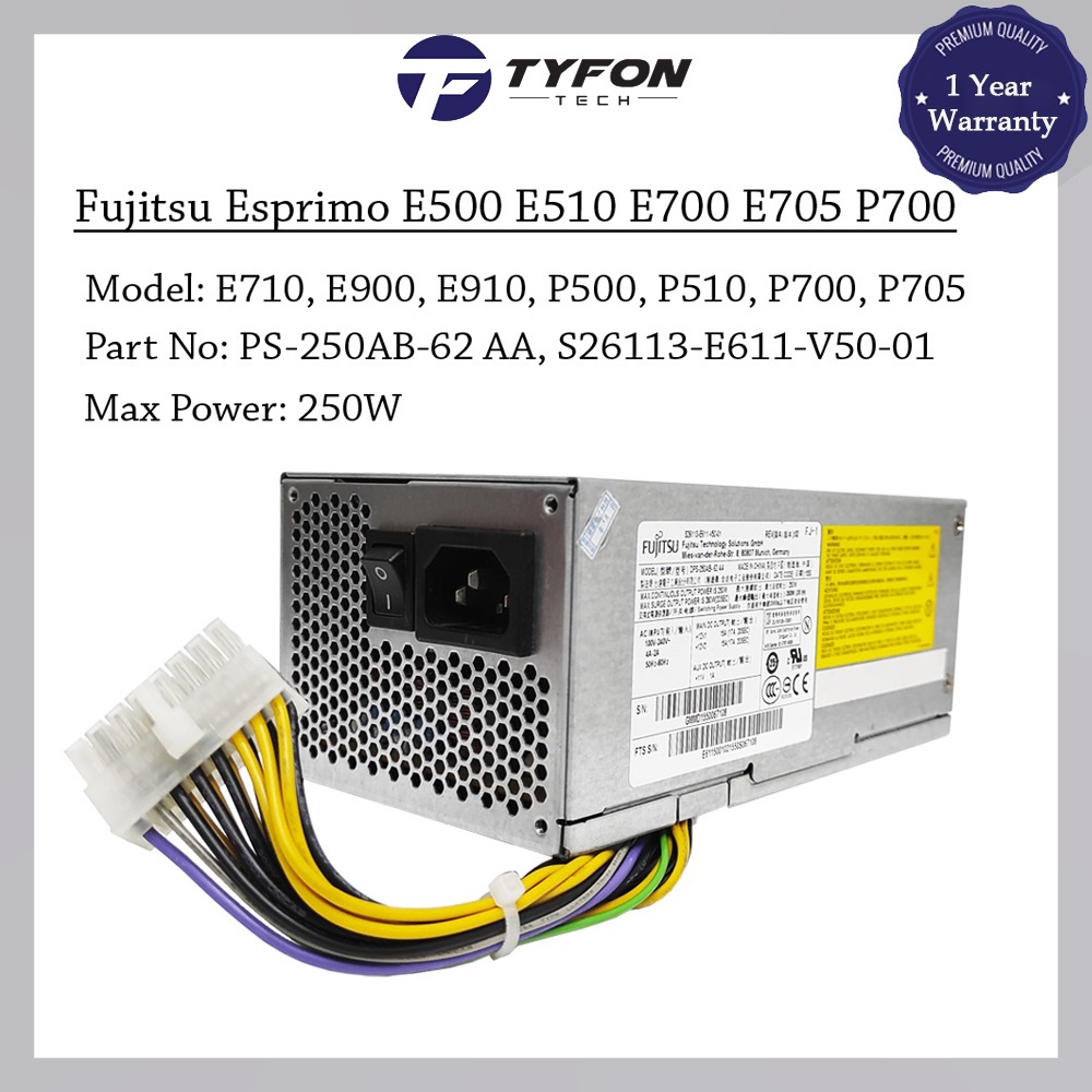 Fujitsu Esprimo E420 E500 E510 E700 E705 P700 P705 P720 Power Supply ...