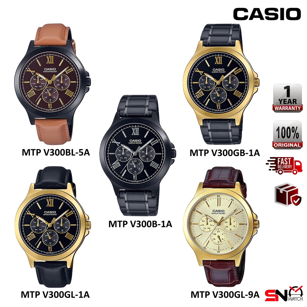 Casio Mtp V300b Mtp V300bl Mtp V300gb Mtp V300gl Multi Hands Quartz Analog Men Watch Jam Tangan