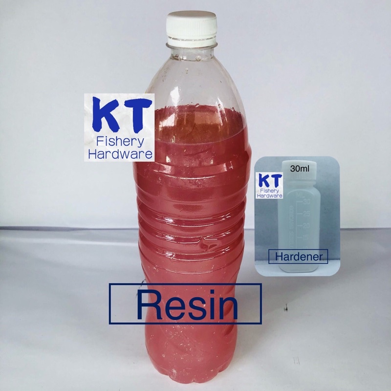 [SET S] 3in1 Fiberglass EMC450 Resin Hardener Polyster Resin Gam Fiber ...