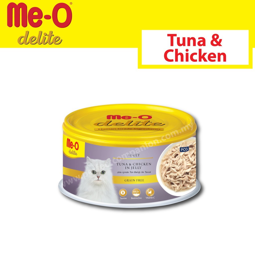 MeO Delite Premium Cat Canned - Tuna and Chicken in Jelly (80g ...