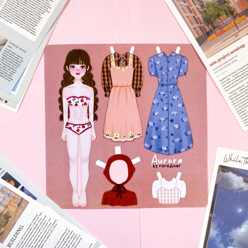 "PREMIUM Chara" Paper Doll Old School Toys Bepe BP Disassembly Paper ...