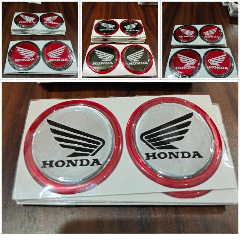 3D ROUND HONDA WING EMBLEM STICKER embossed | Shopee Malaysia