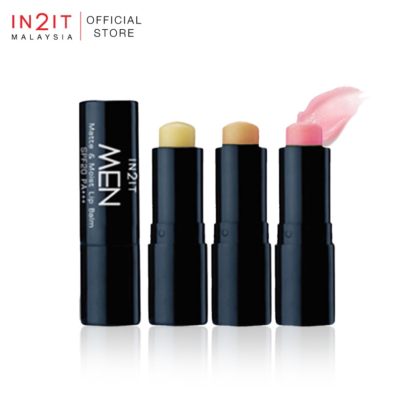 IN2IT Men Matte & Moist Lip Balm SPF20 PA++ (MLBM) [Halal Certified ...