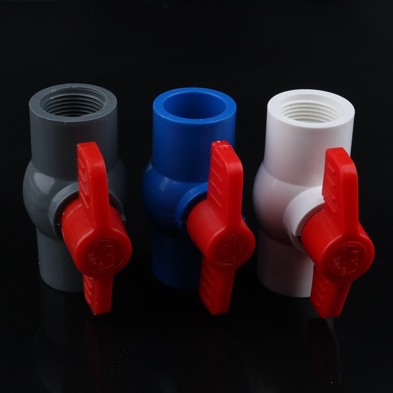 1pc PVC Stop Cock Ball Valve With Socketed End 1/2“ 3/4” 1“ Threaded ...