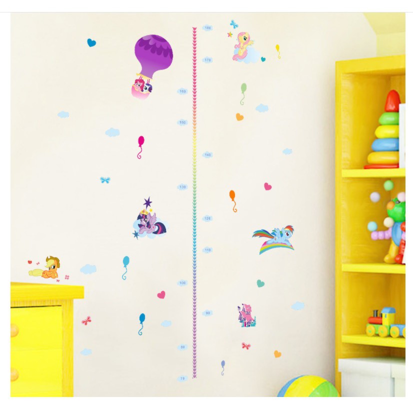 HO223 Wall Sticker MY LITTLE PONY UNICORN Kids Height Chart Growth ...
