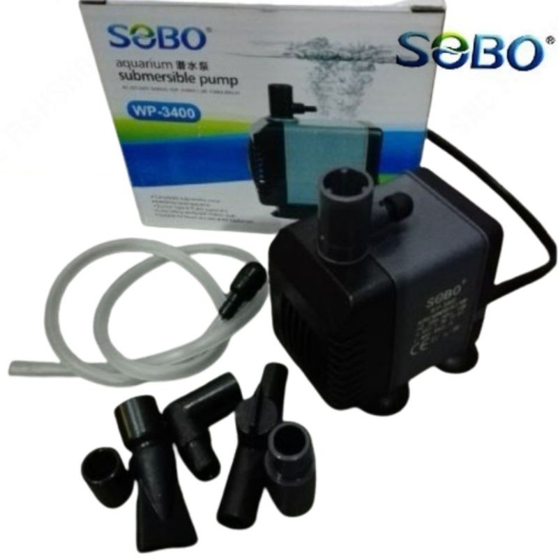 SOBO Aquarium Submersible Water Pump Fish Tank WP-3400 880L/H 15Watt ...