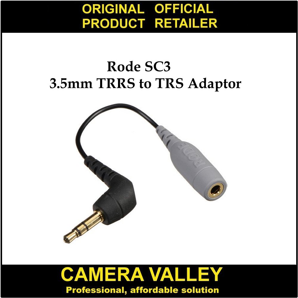 Original Rode SC3 3.5mm TRRS Female To 3.5mm Right-Angle TRS Male Adapter Cable | Shopee Malaysia