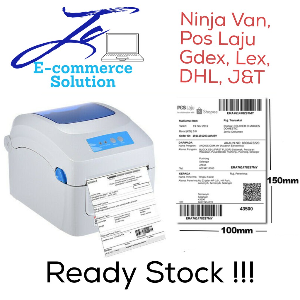 A6 Waybill Thermal Paper Shipping Label Consignment Note Sticker 100 ...