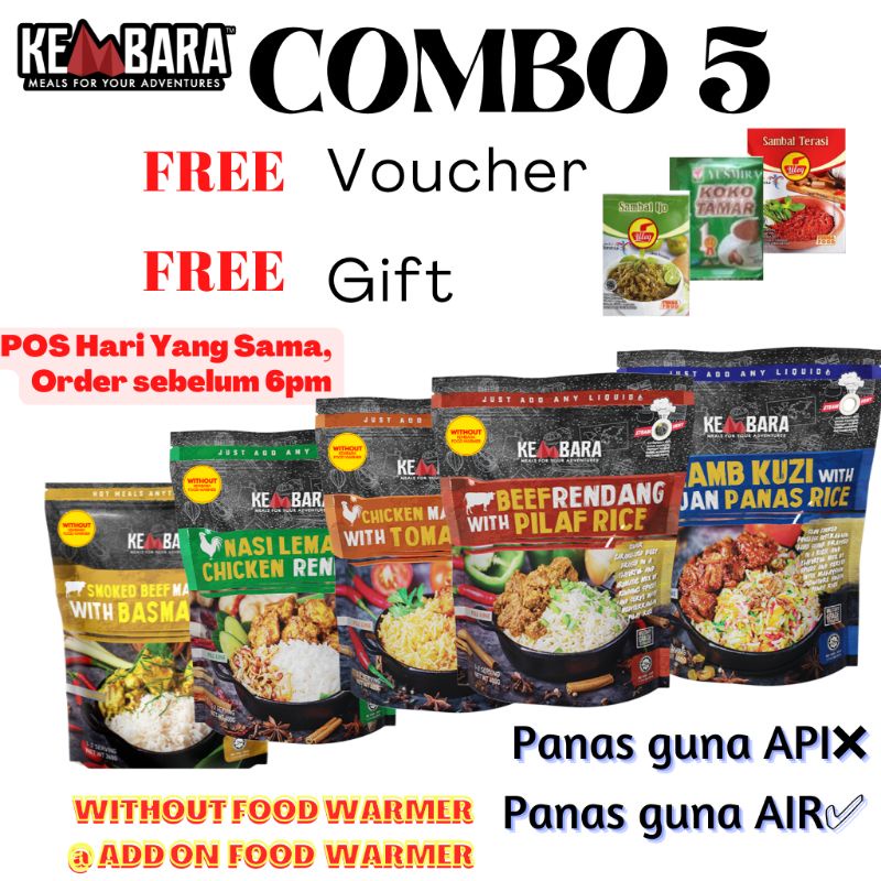 Combo 5 Kembara Meals Ready To Eat (5x Freegift) | Shopee Malaysia