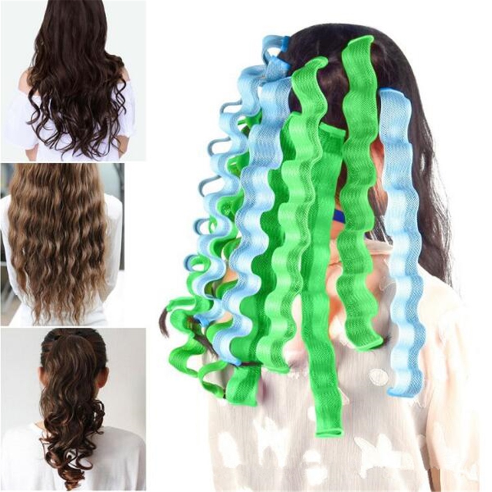 12pcs DIY Magic Hair Curler 30CM Heatless Hair Rollers Curlers ...