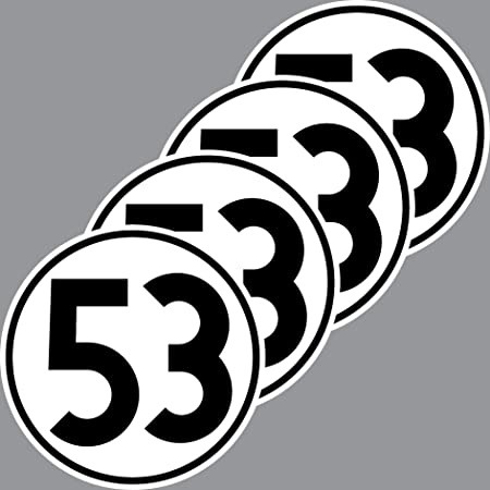 Custom Number Sticker Circle Number Sticker Kereta Sticker Motor Nombor ...