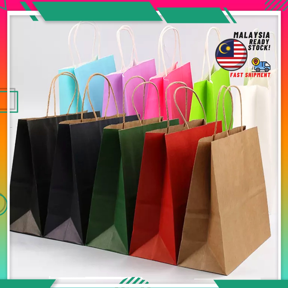 Paper Bag Doorgift, Shopping Bag Colour, Kraft Paper Bag, Wedding ...