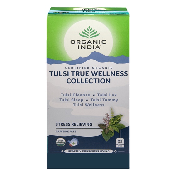 Organic India Tulsi True Wellness Collection 25 tea bag (Tulsi Cleanse ...