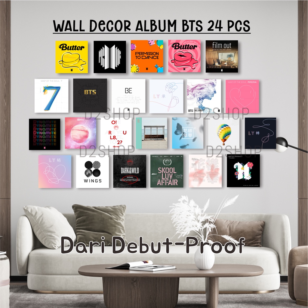 (24PCS) Wall DECOR BTS EXO NCT DREAM TXT ENHYPEN COVER ALBUM KPOP ...