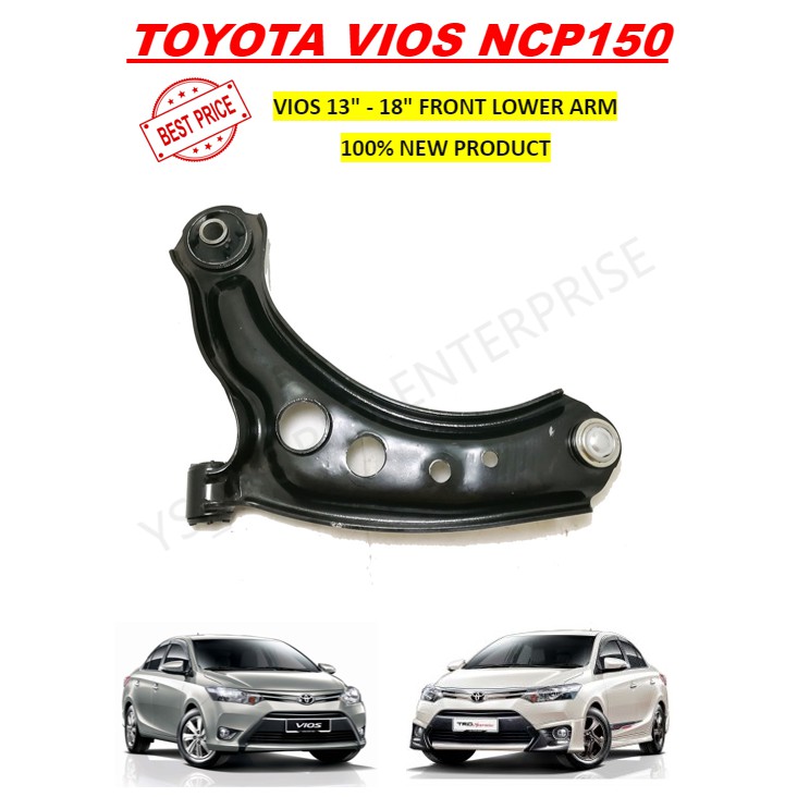 FRONT LOWER ARM LEFT/RIGHT - TOYOTA VIOS NCP150 (2013-2018) | Shopee ...