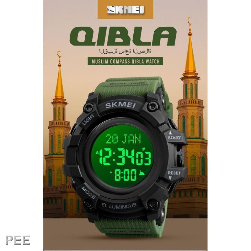 tali jam ☂🔥Hot Item🔥Original SKMEI kiblat Watch For Men ( Jam Waktu ...