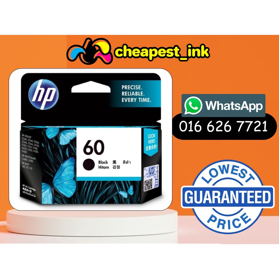 HP60/HP60XL BLACK & COLOUR ORIGINAL | Shopee Malaysia