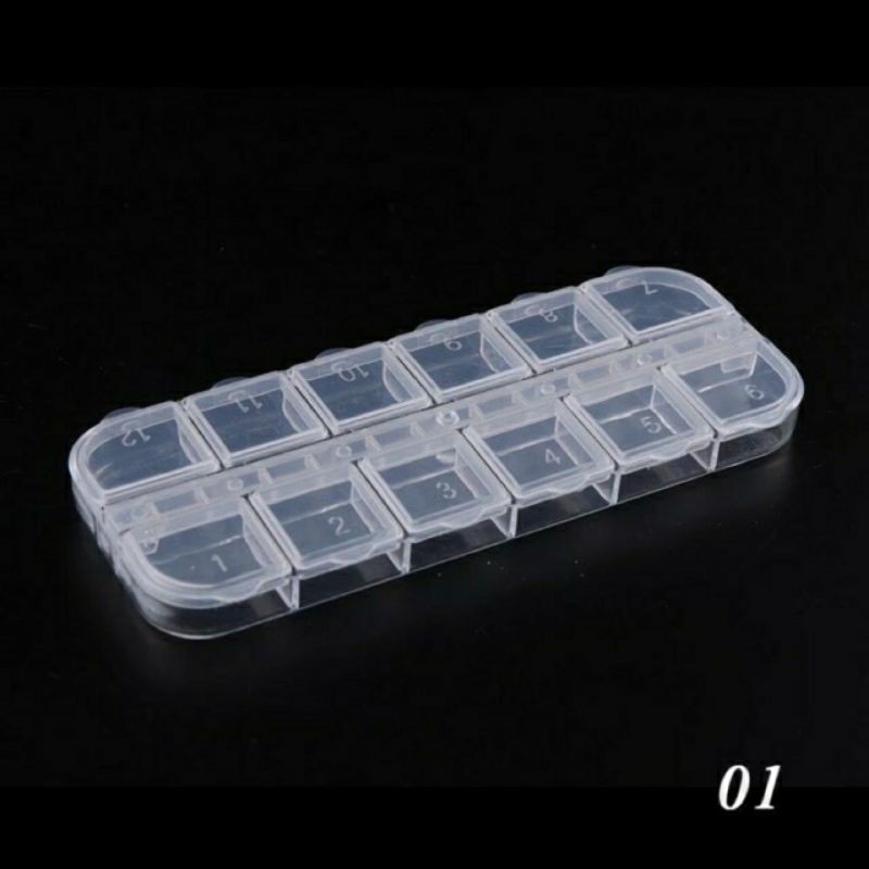 [liquidation] Plastic box divided into 12 small compartments | Shopee ...