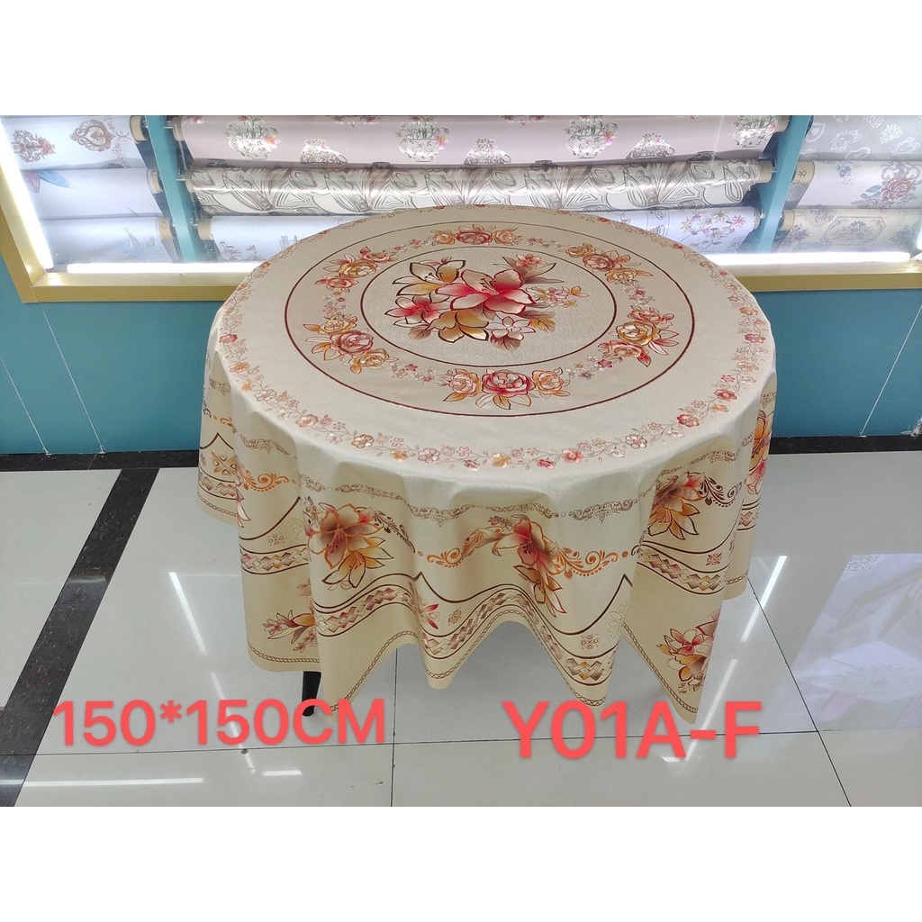 Alas Meja Bulat / 4 Segi Sama Plastik Printed Tebal 0.5mm 150 cm x ...