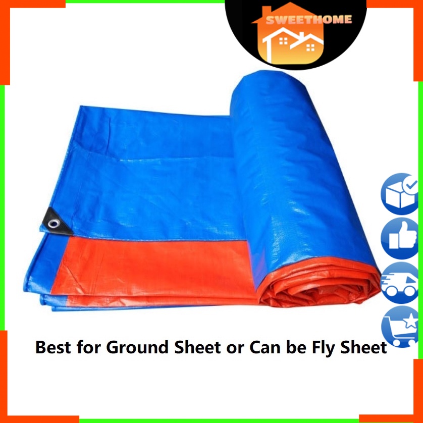 100% Waterproof PE Canvas Outdoor Big Ground Sheet Fly Sheet ...