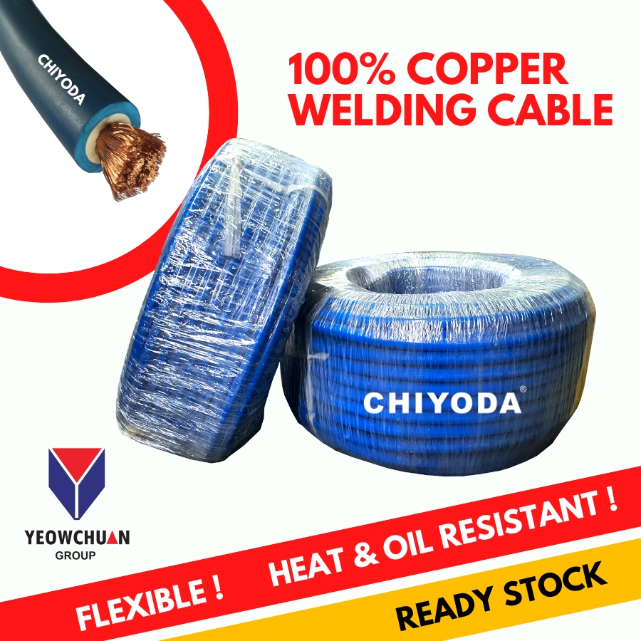 Welding Cable ,100% Pure Copper, Chiyoda, Double Layer Rubber Blue ...