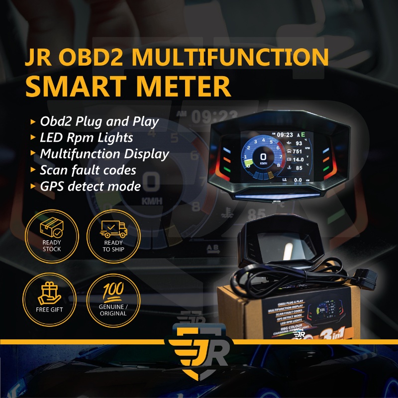JR Performance Concept Multifunction OBD2 OBD Digital Smart Meter RPM ...