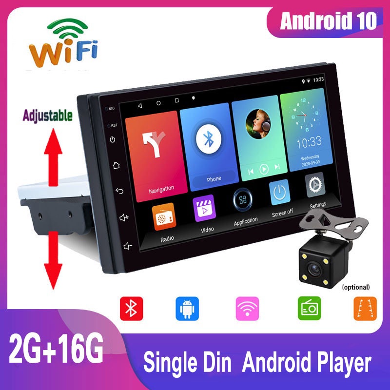 Evean Universal 9'' 1 Din Car Radio Android 10.0 Bluetooth Mp5 Player ...