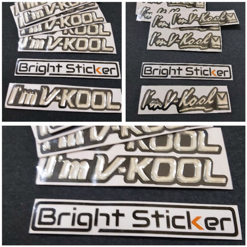 Im VKOOL Embossed 3D EMBLEM STICKER | Shopee Malaysia