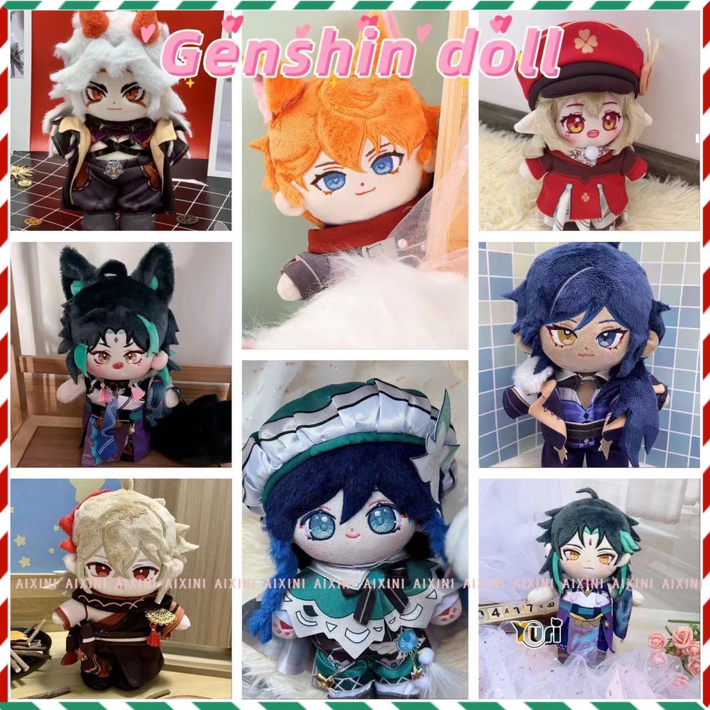 20cm Genshin Impact Zhongli/Xiao/Tartaglia/Albedo Plush Doll With ...