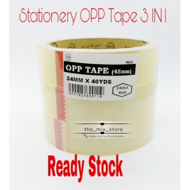 24mm x 3 Rolls 3 IN 1 Stationery OPP Tape(Ready Stock) | Shopee Malaysia