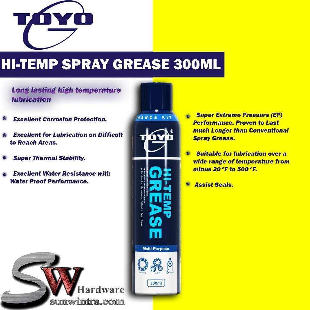 TOYO-G HI-TEMP Multi Purpose Spray Grease 300ML Aerosol Series | Shopee Malaysia