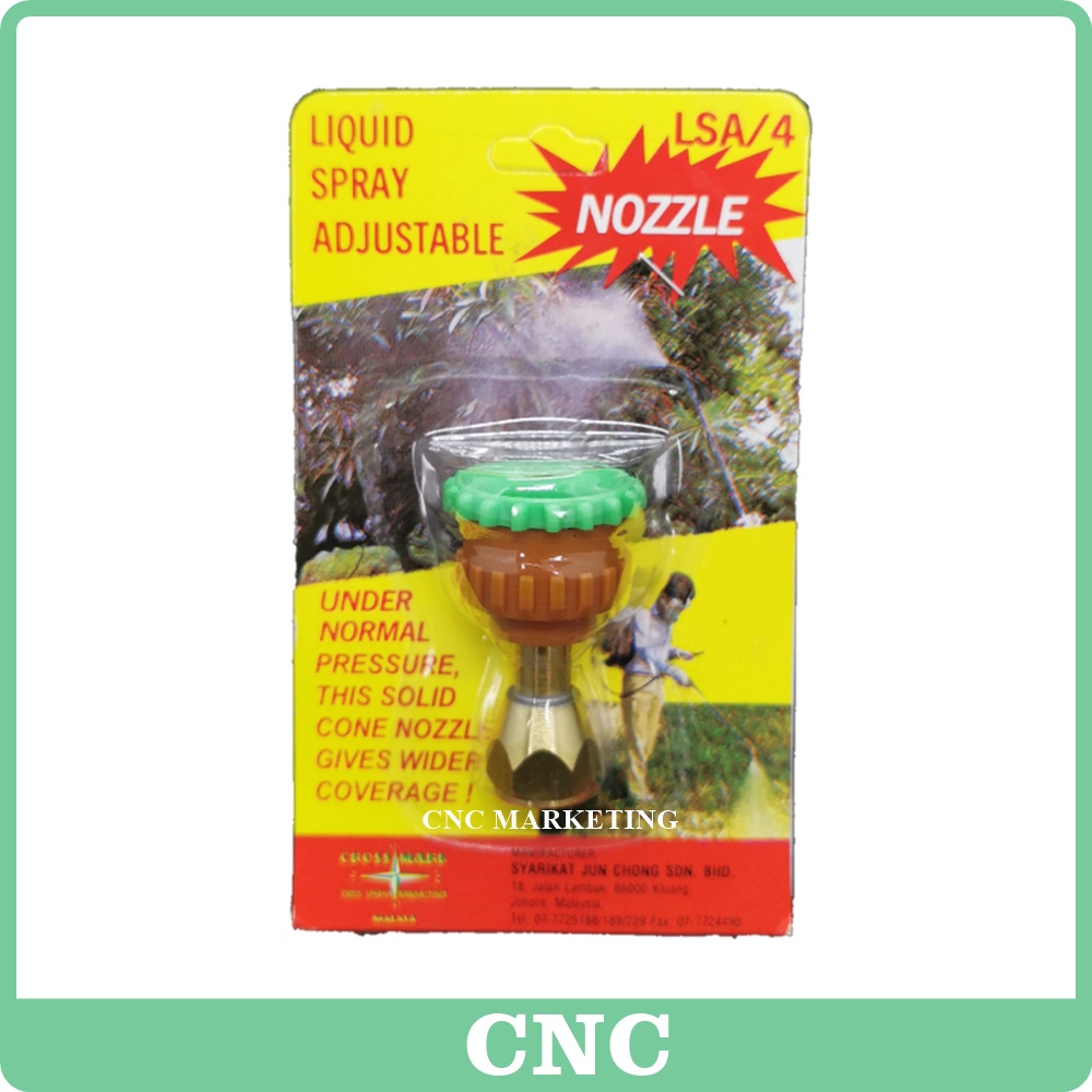 LSA4 Nozzle Liquid Spray Adjustable Solid Cone Nozzle Kepala Pam ...