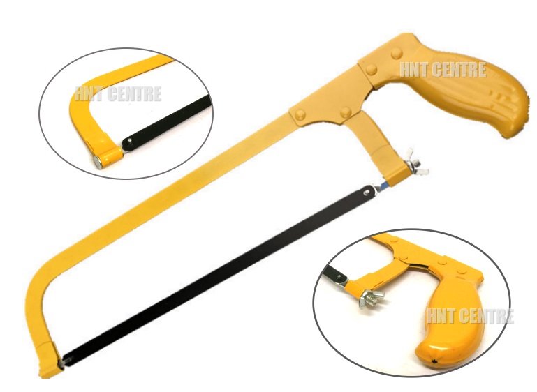 METAL HACKSAW SET GERGAJI BESI COME WITH BLADE 12” HANDSAW HACK SAW ...