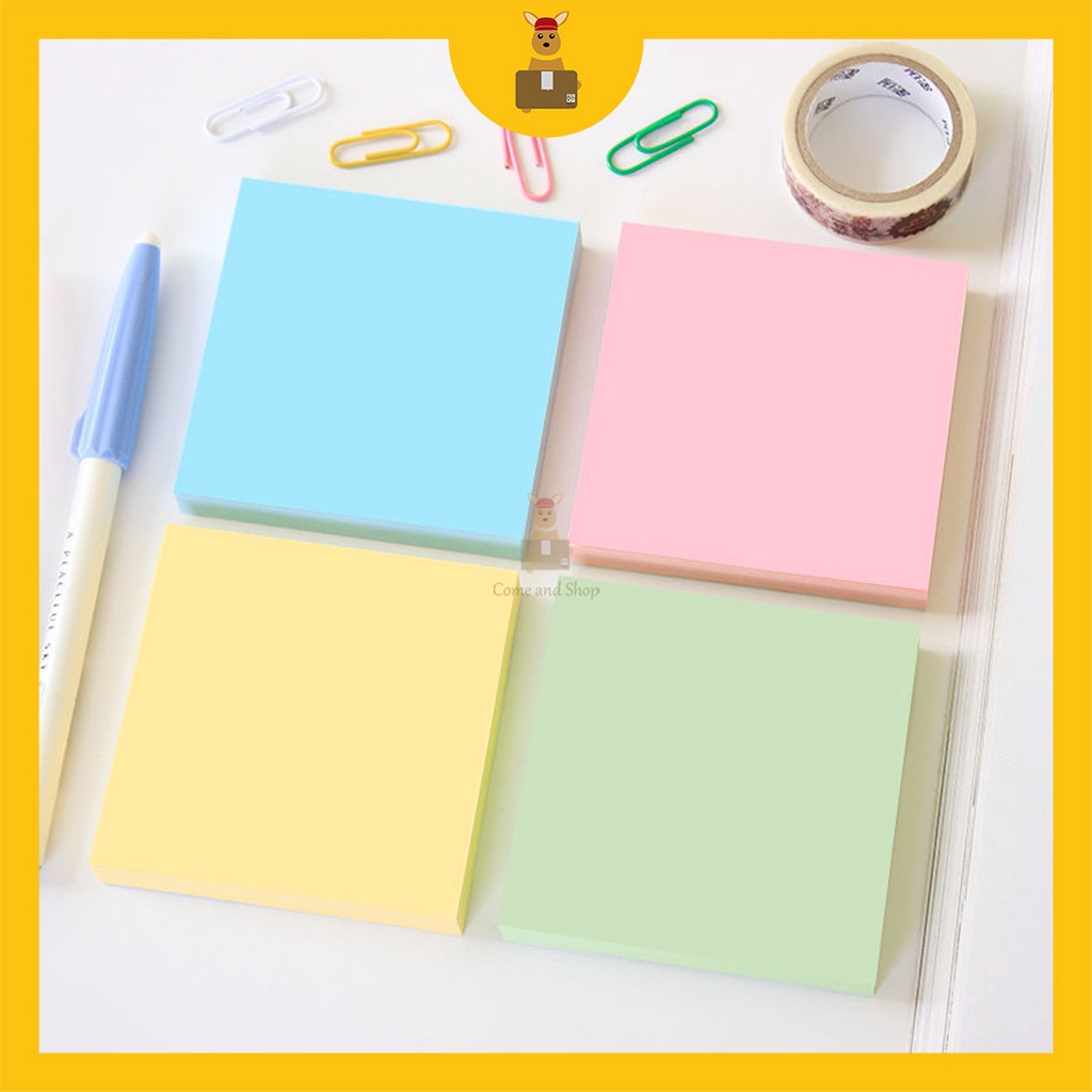 100 Sheets Colorful Square Sticky Note Pad Memo Pad Sticky Paper ...
