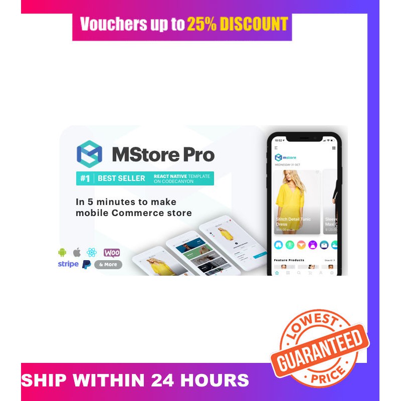 Mstore Pro - Complete React Native Template For E-commerce | Shopee Malaysia