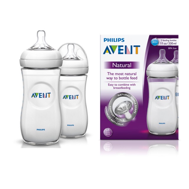 Avent Natural Bottles 11oz/330ml (Twin Pack) | Shopee Malaysia