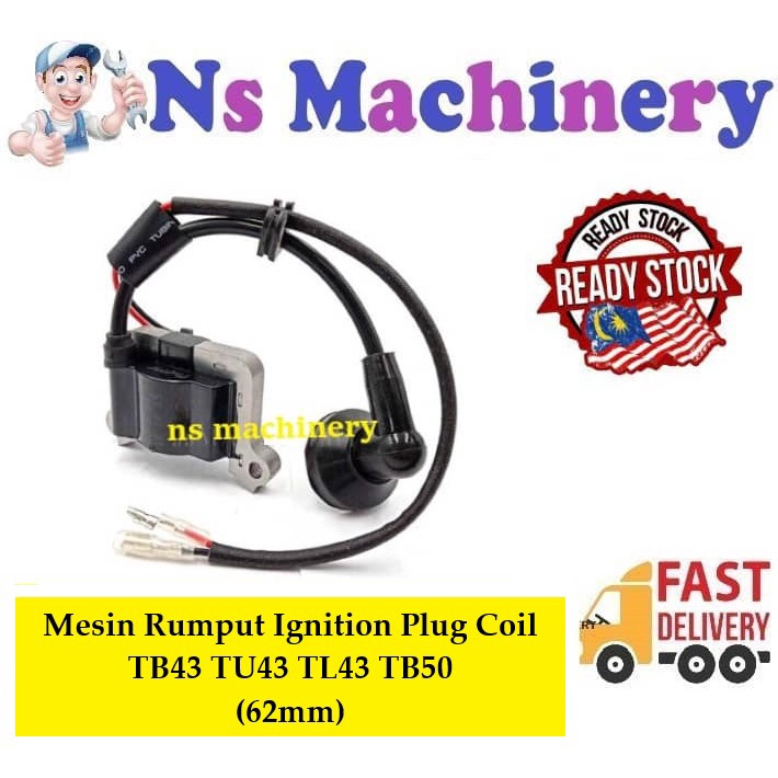 Mesin Rumput Ignition Plug Coil (62mm) TB43 TU43 TL43 TB50 Mitsubishi Ogawa SS650P SS650T Mist ...