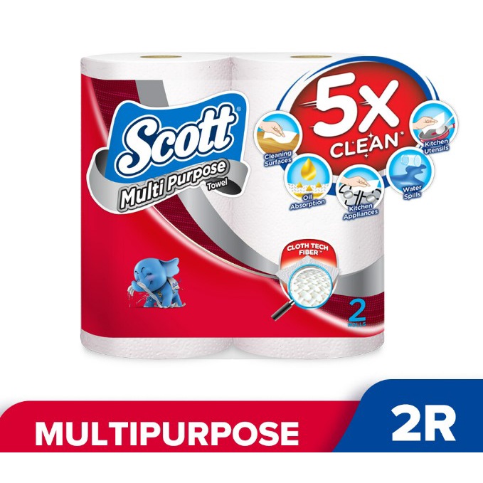 SCOTT MULTI PURPOSE KITCHEN TOWEL 2R X 60S | Shopee Malaysia