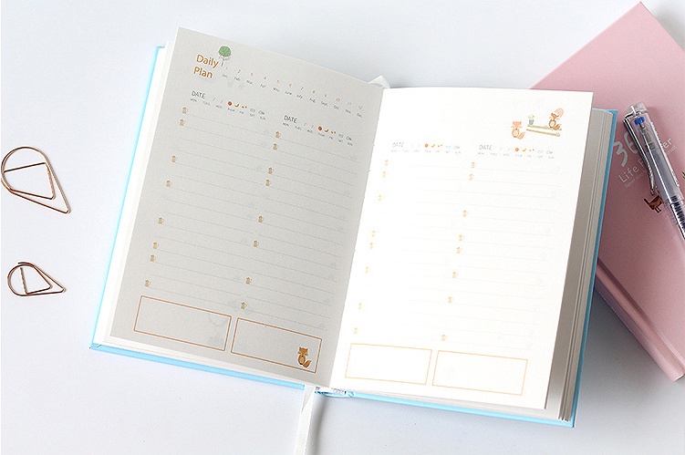 Ins Minimalist 365 Days Planner Notebook 2025 Cute Girl Journal Diary ...