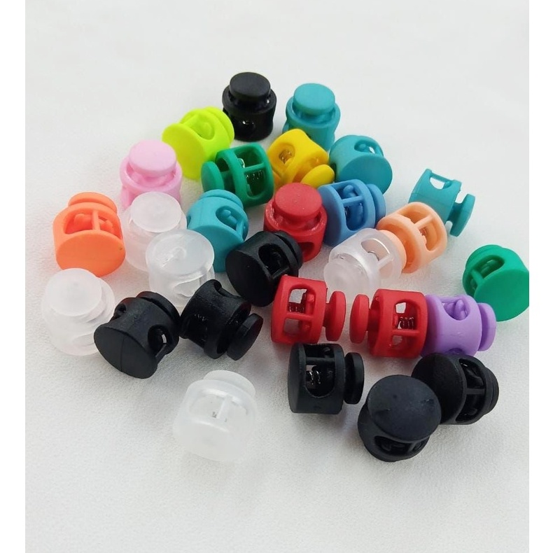 10PCS, Resin Double Hole Spring Cord Rope Locks Stoppers, Buckle ...