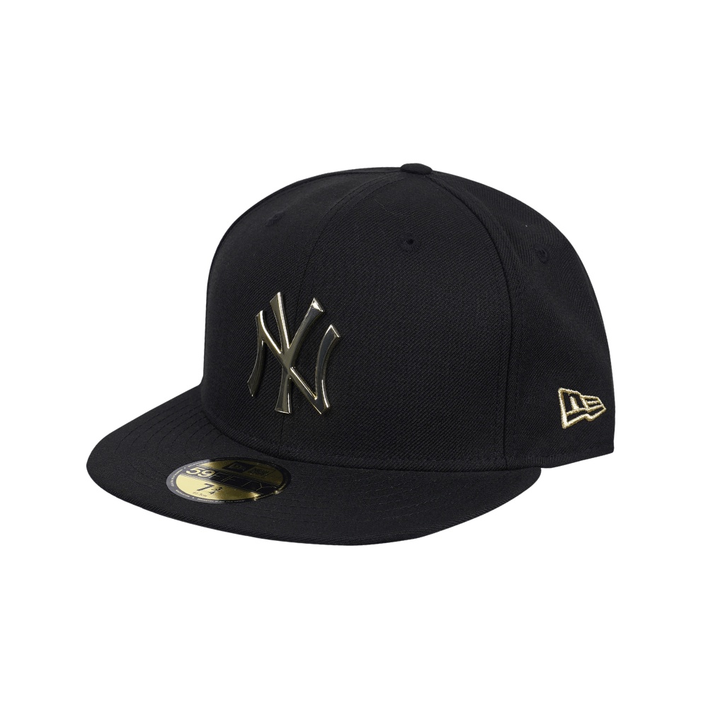 New Era 59FIFTY New York Yankees Metal Badge Black Gold Fitted Cap | Shopee Malaysia