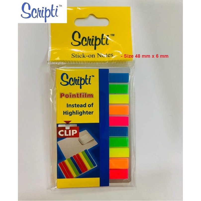 Scripti Stick on Notes / Pointfilm / Post it Note 46095 / 45mm x 6mm ...
