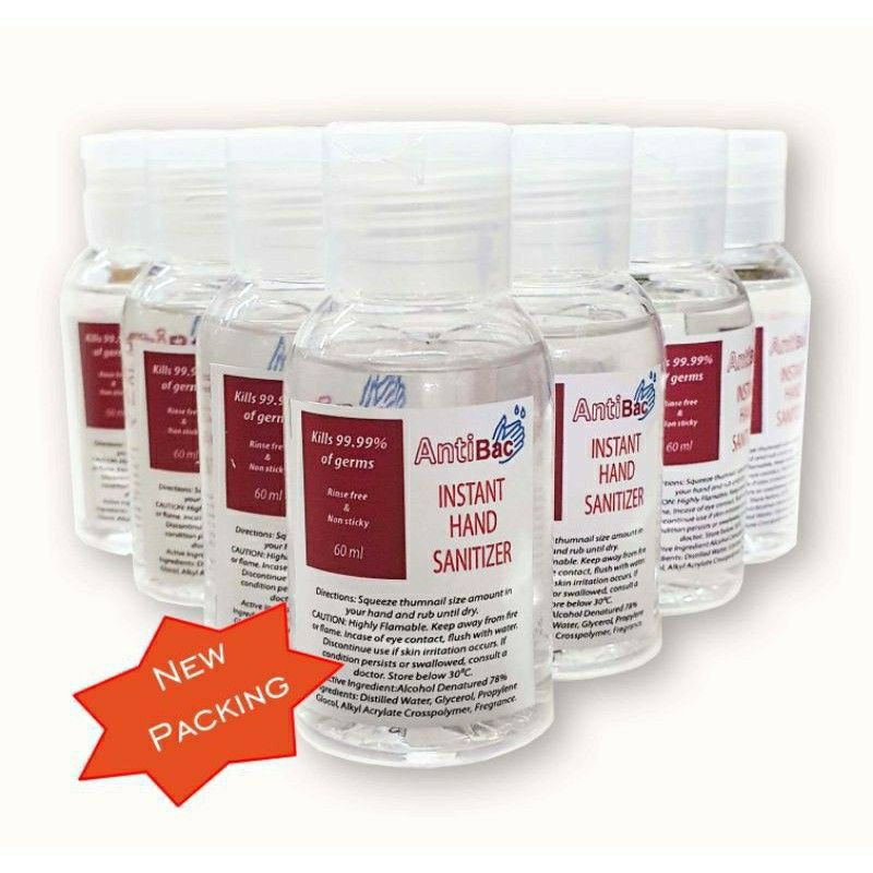 ANTIBAC Instant Hand Sanitizer 78% alcohol - 60ml | Shopee Malaysia