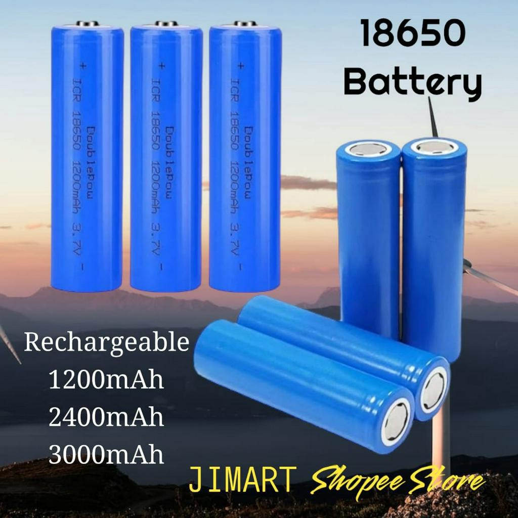 Rechargeable 18650 Lithium Ion 3.7V Battery/Bateri Boleh Caj 18650 (1200/2400/3000mAh) - Flat ...