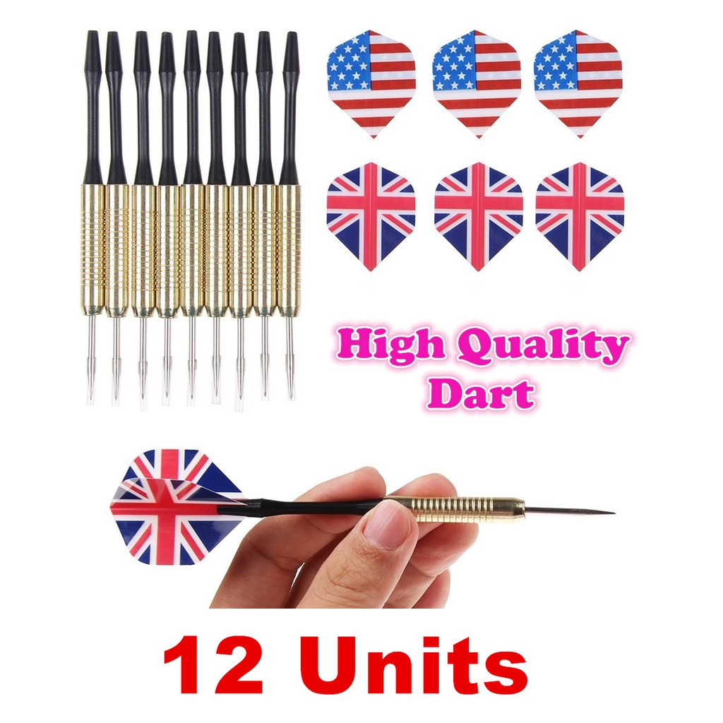 [ 12 pieces ] 12pcs Extra Steel Needle Tip Dart Darts With National ...