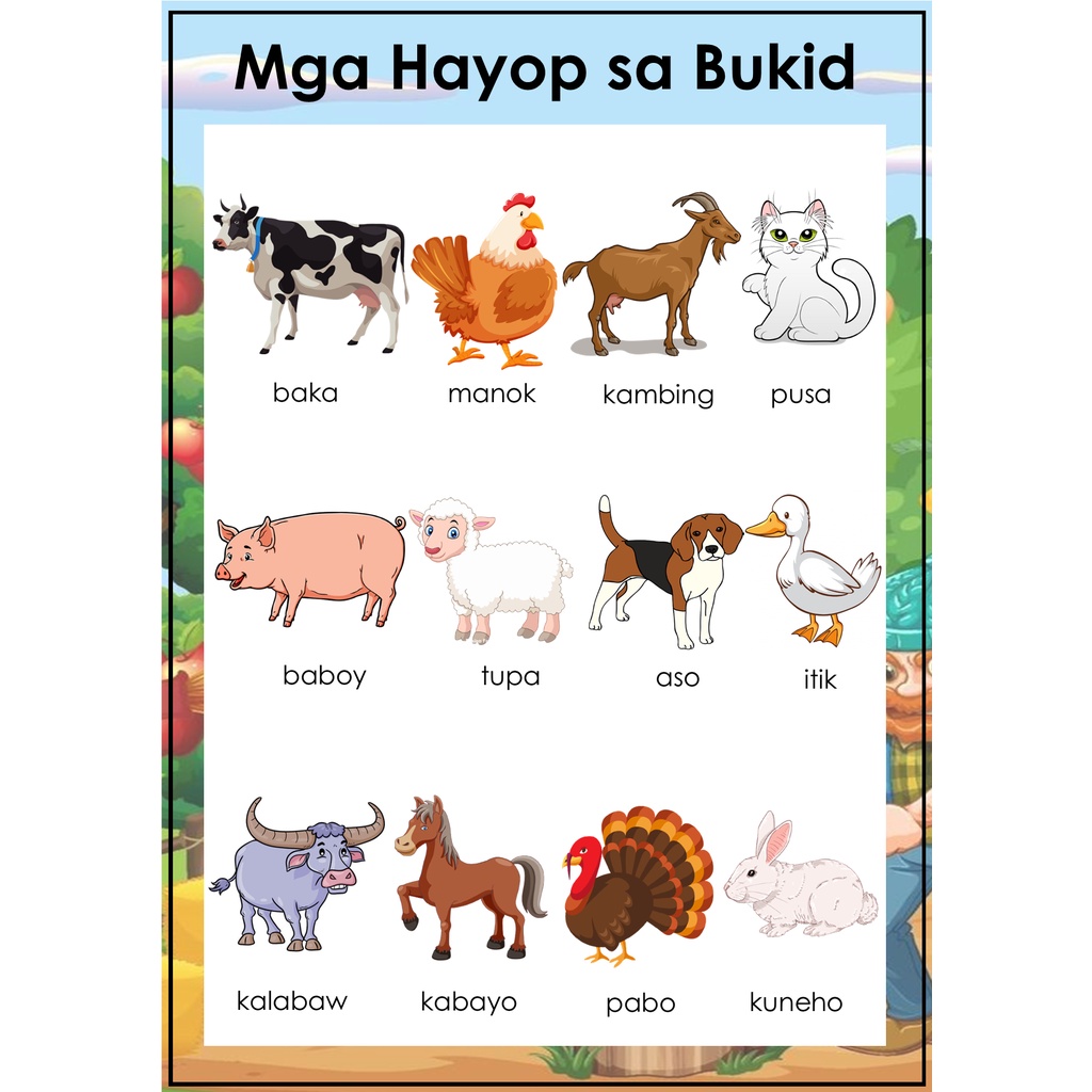 A4 Laminated Filipino Educational Chart for Kids | Shopee Malaysia